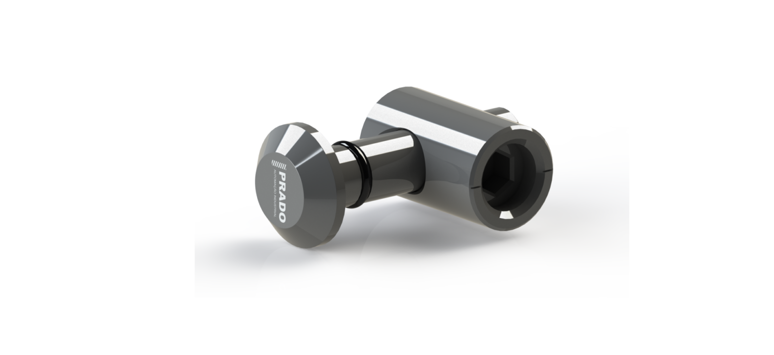 Conector Universal p/ Perfis - Base 45 - Prado Automação Industrial